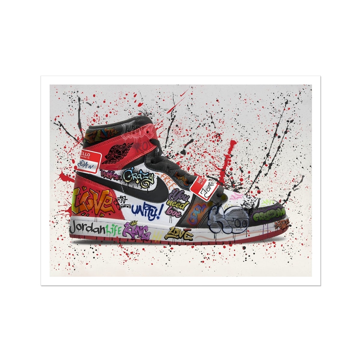 Jordan 1 OG Graffiti Canvas Print – Kanvasartkingdom